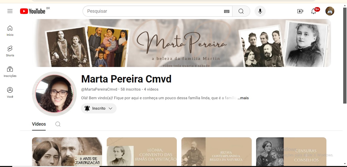 Missionária da CMVD dedica canal ao santo casal Luiz e Zélia Martin - Comunidade Mãe do Verbo Divino